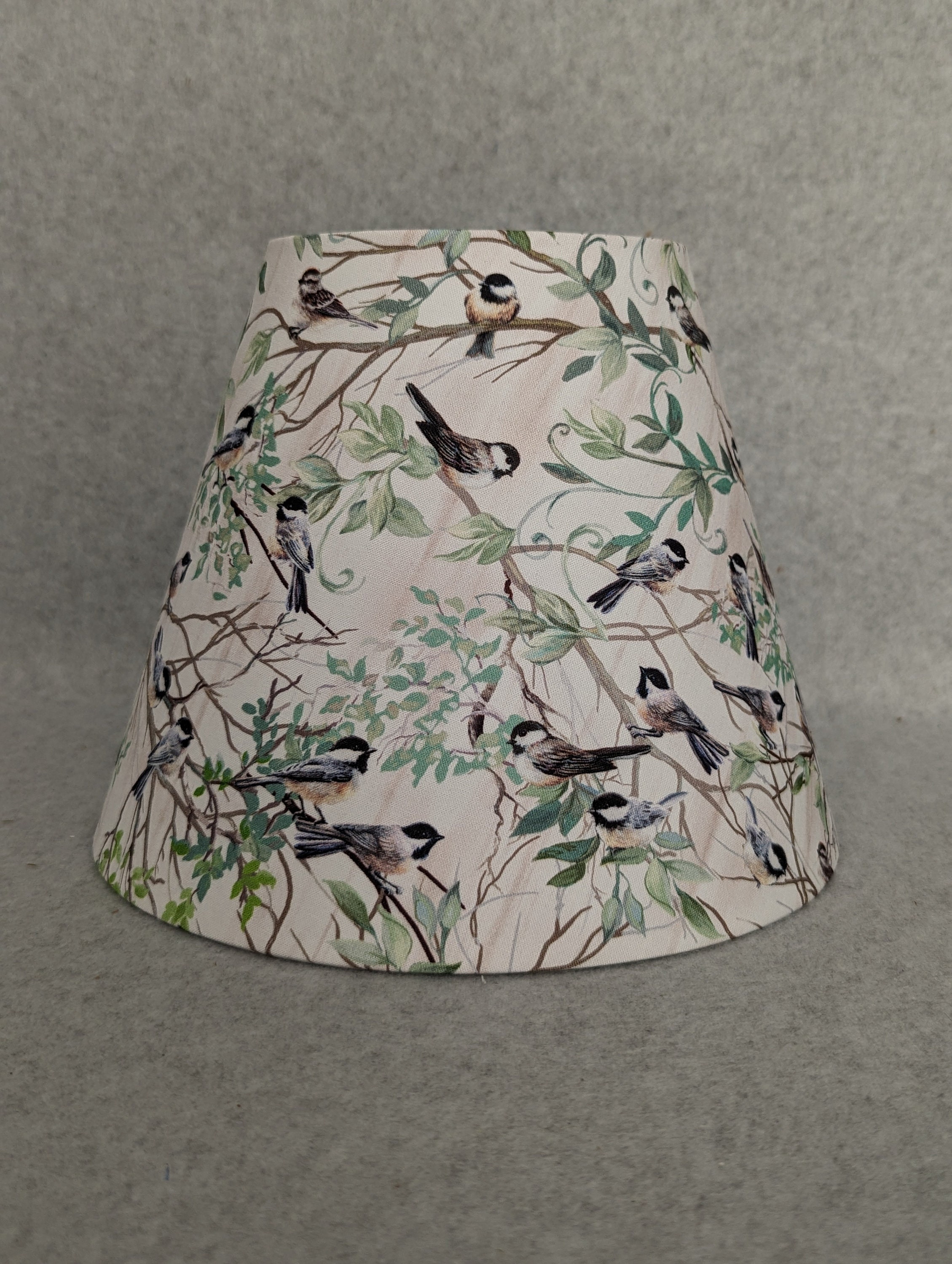 Chickadees on Branches and Leaves Lamp Shade. Chickadee. Birds. Shades ...