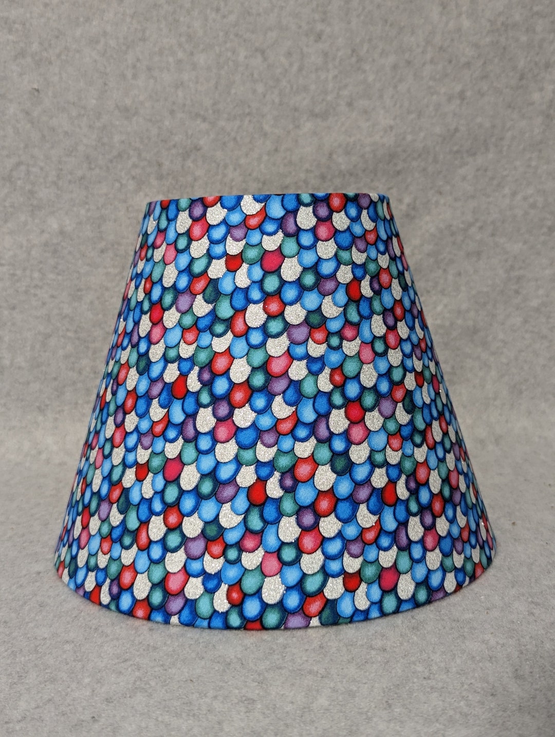 Fish, Mermaid Scale Lamp Shade. (shade Only) . Blue, Red. Silver. Shiny ...