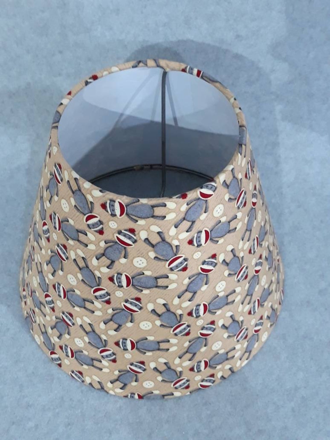 Sock Monkey Lamp Shade. Tan. Shades Are 9.5" X 5" X 7" Tall - Etsy