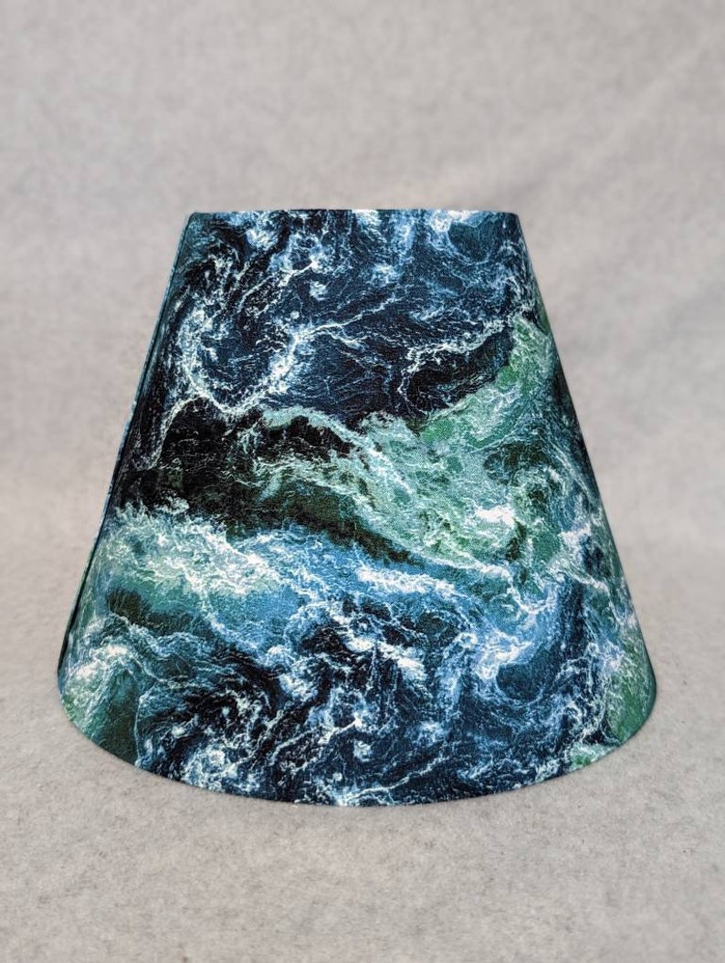 The Earth Lamp Shade. Ocean and Kan. Water. Waves. Clouds. - Etsy