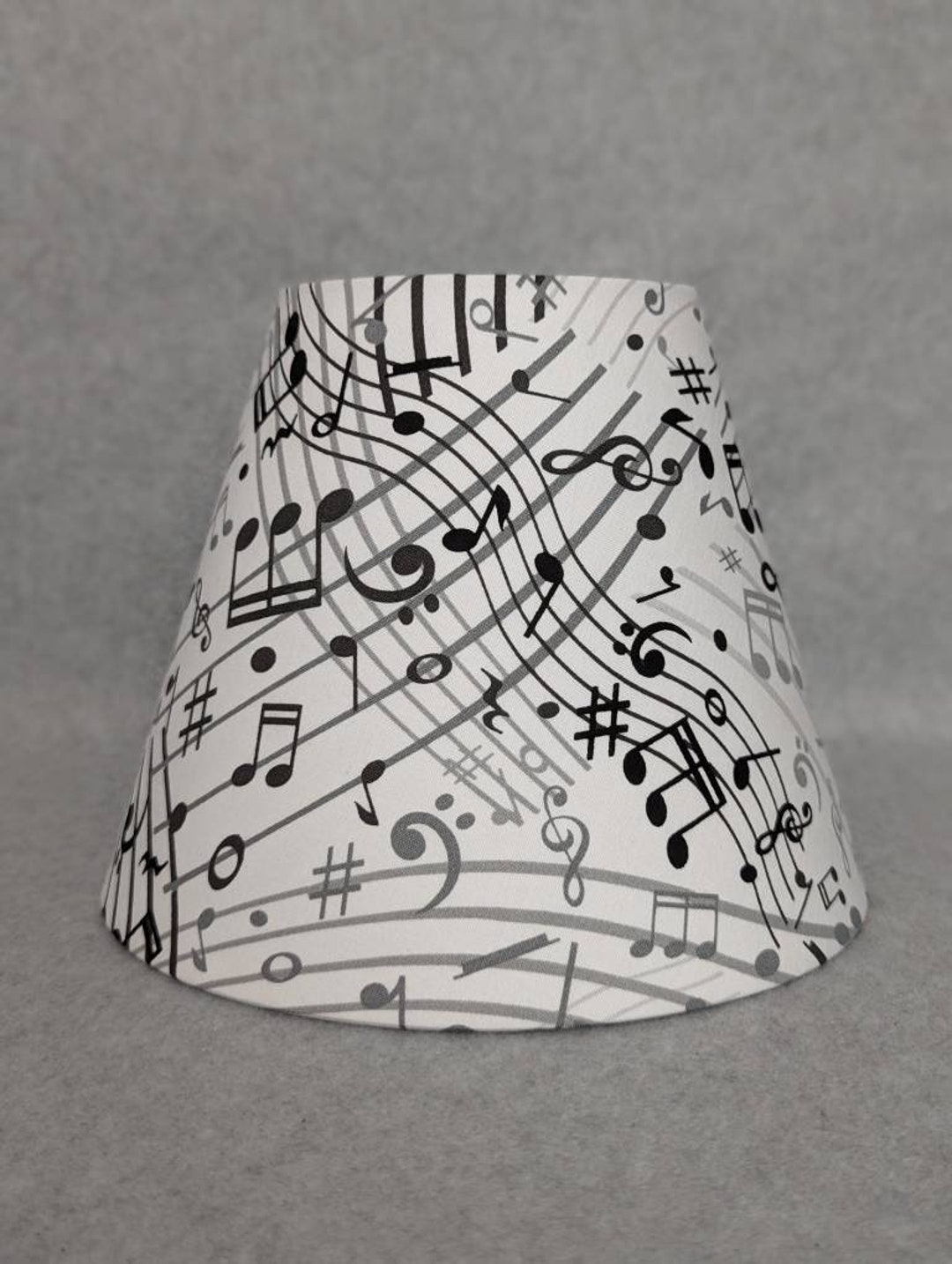 Covered With Music Lamp Shade. Notes. Shades Are 9.5" X 5" X 7" Tall - Etsy
