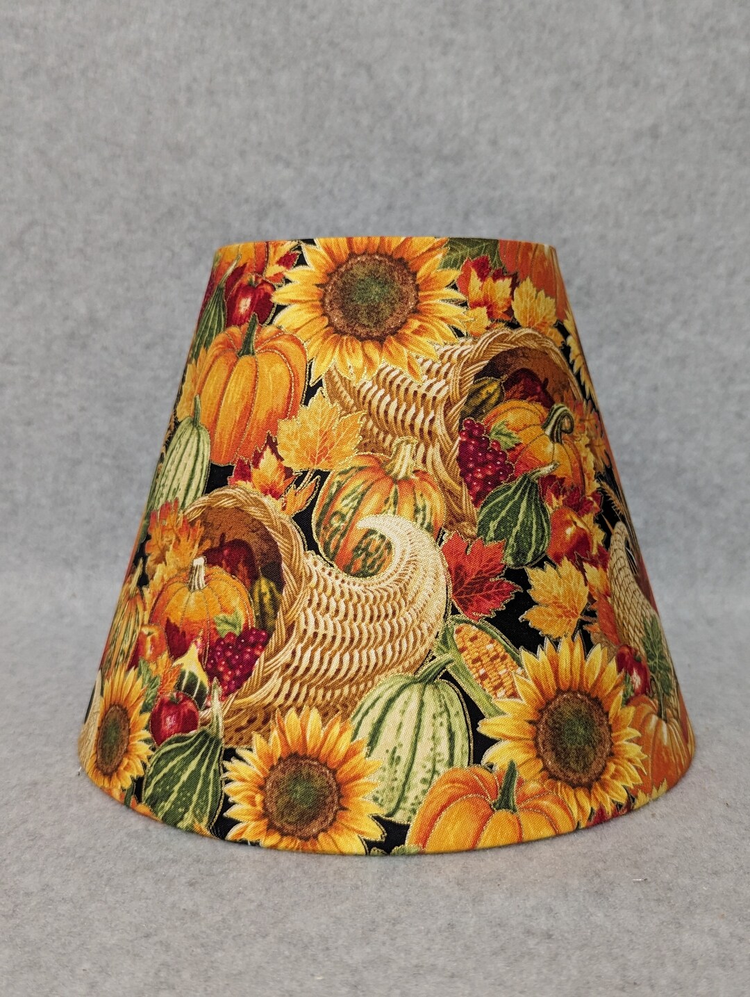 Cornucopia, Sunflower and Pumpkins Lamp Shade. Leaves. Fall. Shades Are ...