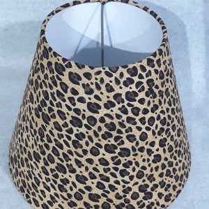 Leopard Print Lamp Shade. Safari. Cheetah. Shades Are 9.5" Wide at the ...