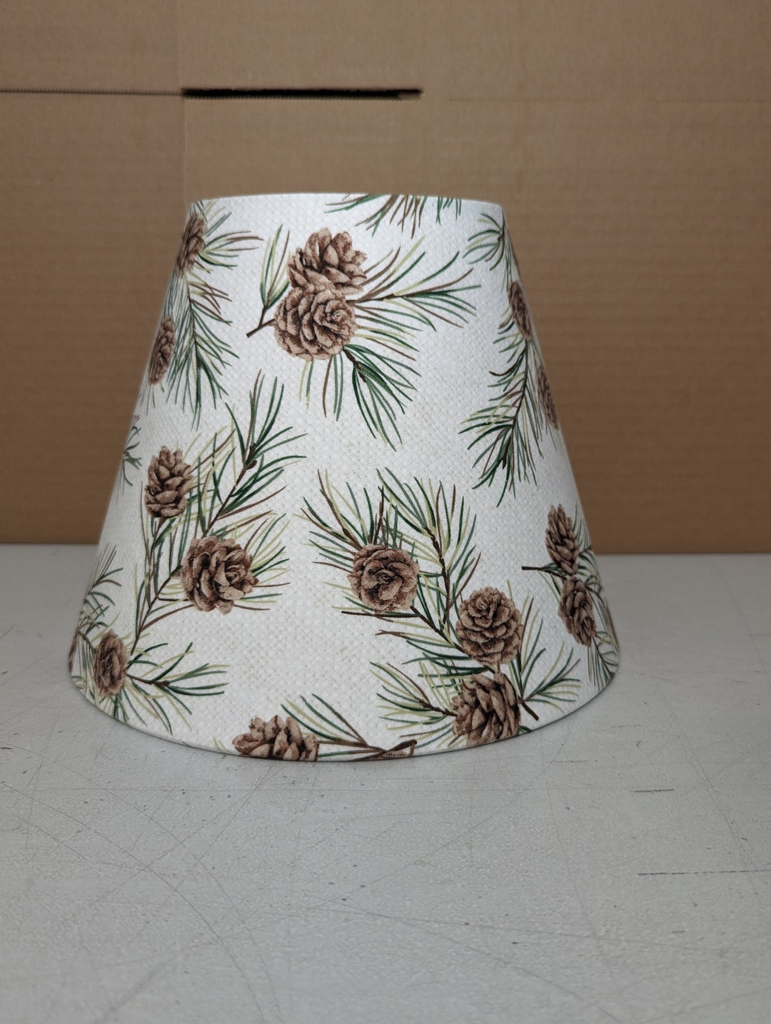 Pinecone and Needles Lamp Shade. Shades Are 9.5" X 5" X 7" Tall - Etsy
