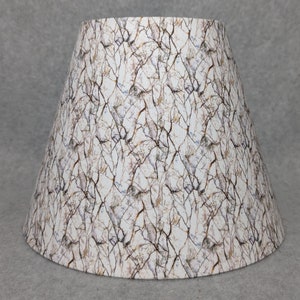 Tree Bark Lamp Shade. Beige. Veins. Sticks. Crackle. Shades Are 9.5" X ...