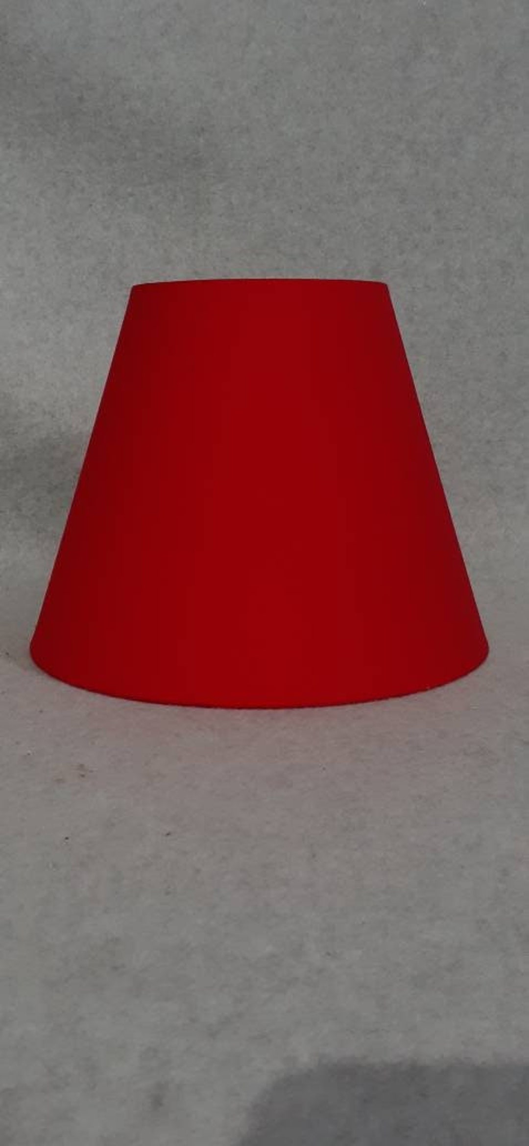 Red Lamp Shade. Solid Color. Shade is 9.5 Wide at the Bottom, 5" Wide ...