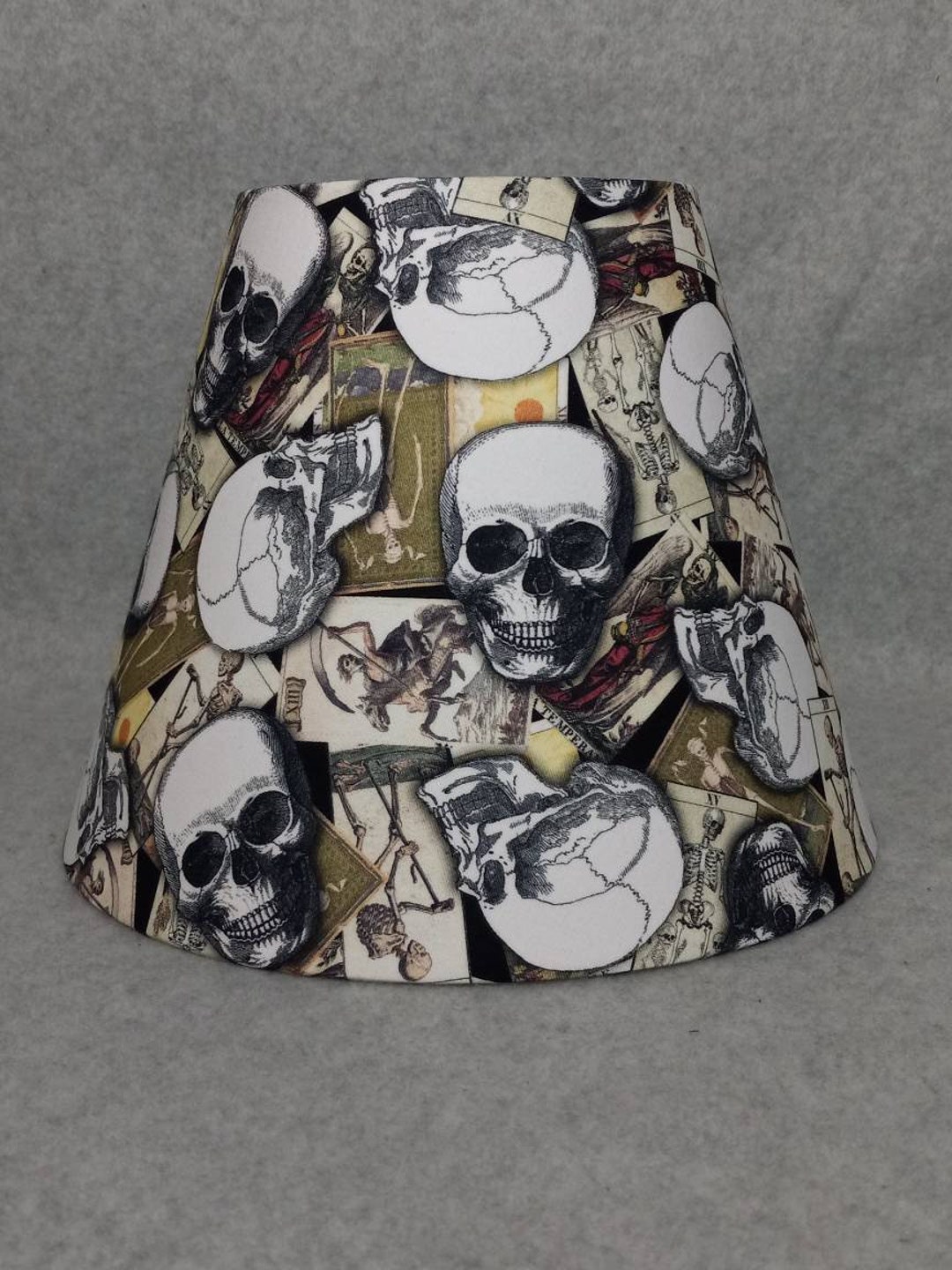 Skull Lamp Shade, Skulls, Cards, Evil. Death. Shades Are 9.5" X 5" X 7 ...
