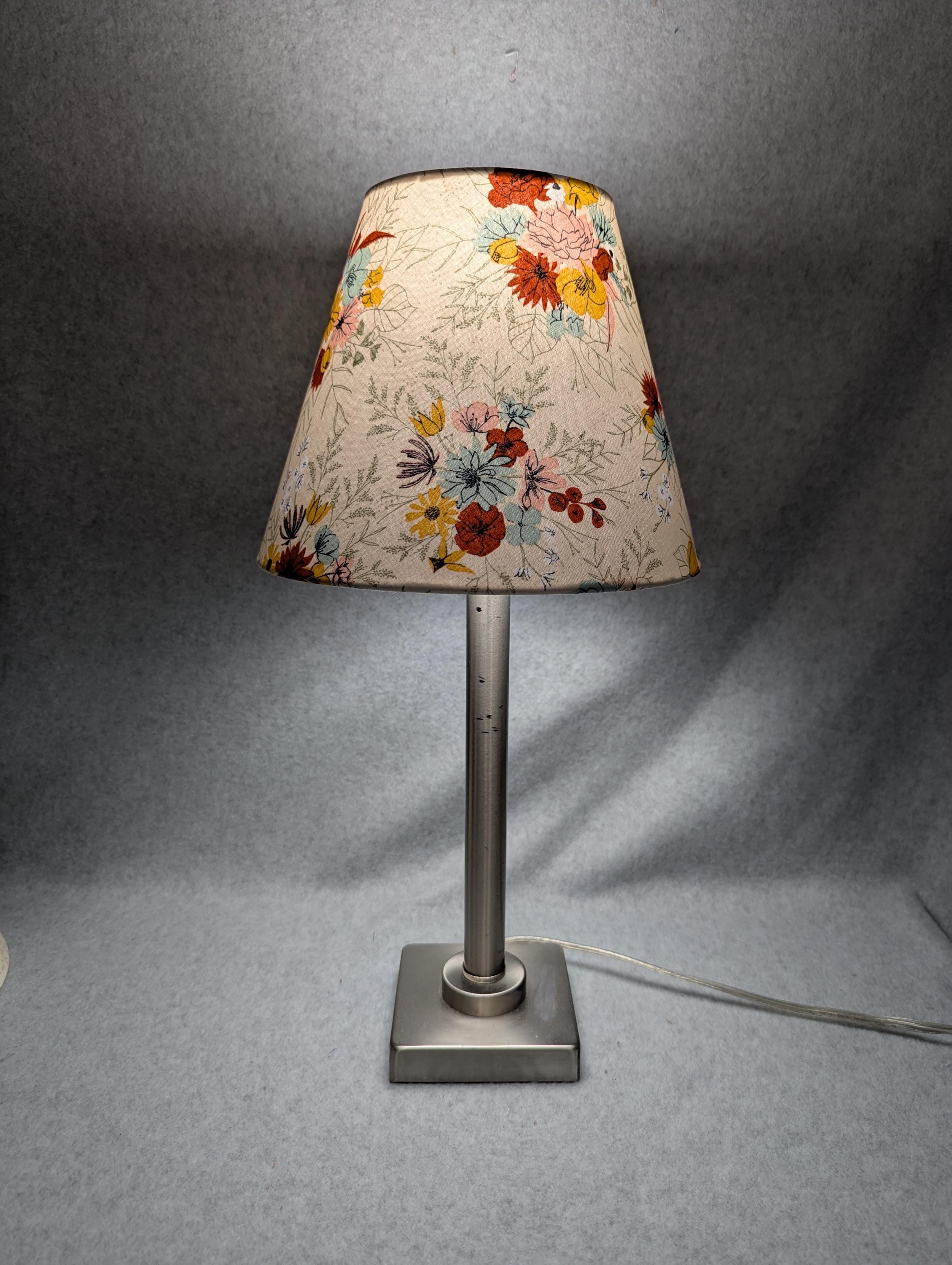 Watercolor Flower Bouquet Lamp Shade. Classic Vintage Look. Colorful ...