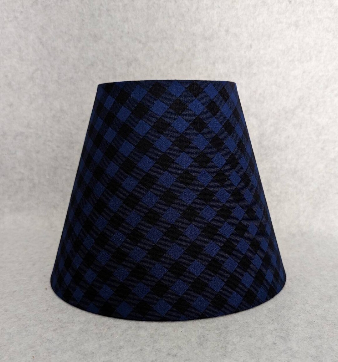 Navy Blue Buffalo Check Lamp Shade. Checkered. Navy and Black. Plaid ...