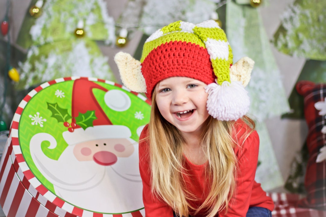 Red/white/green Elf Stocking Hat (0-3 Months, 3-6 Months, 6-12 Months ...