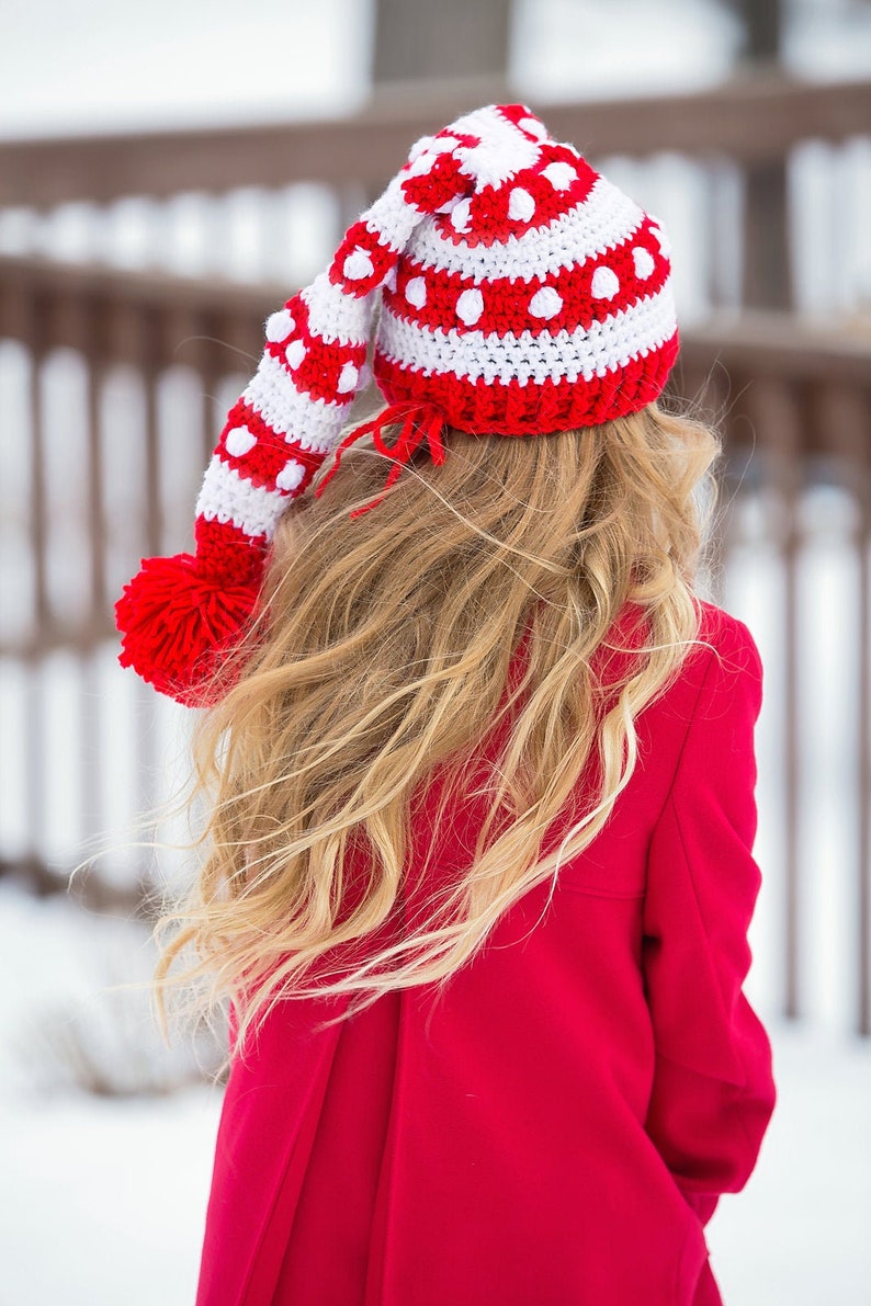 Crocheted Long Tail Stocking Hat With Pom Pom: Infant to Adult - Etsy