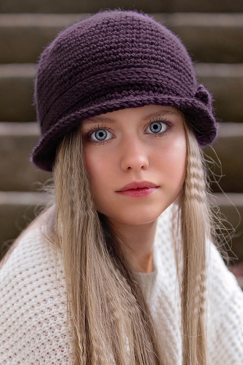Perfect Plum Hat/beanie Hat/cloche/hat/beanie/plum Cloche (fits Teen ...
