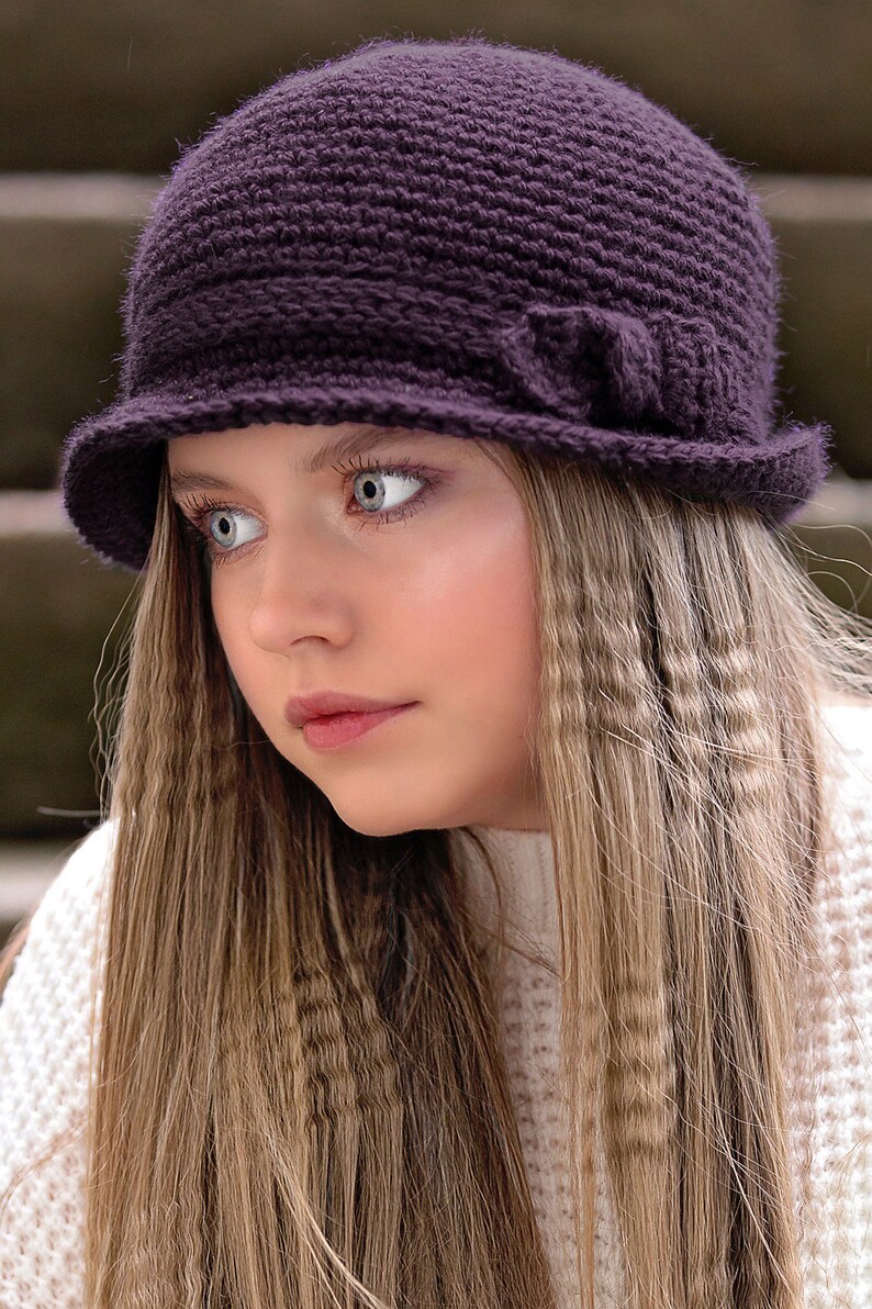 Perfect Plum Hat/beanie Hat/cloche/hat/beanie/plum Cloche (fits Teen ...