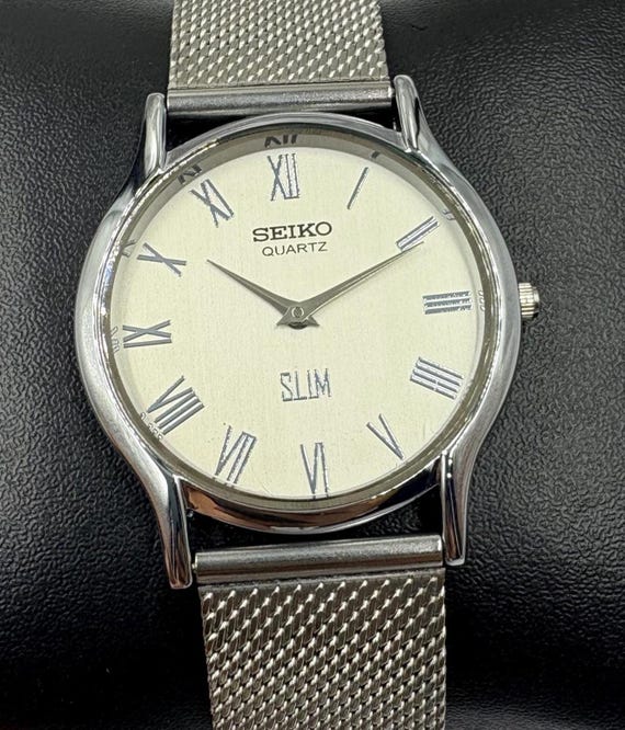 Vintage Seiko Slim Round Quartz Men's Wrist Watch-Gif… - Gem