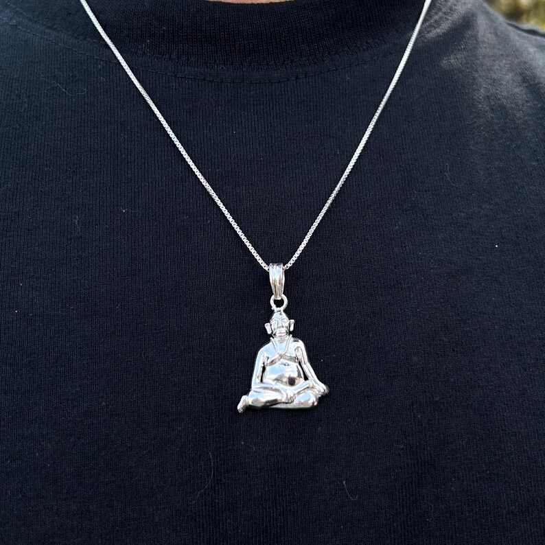 925 Silver Swami Samarth Pendant for Men | Hindu Religious Necklace ...