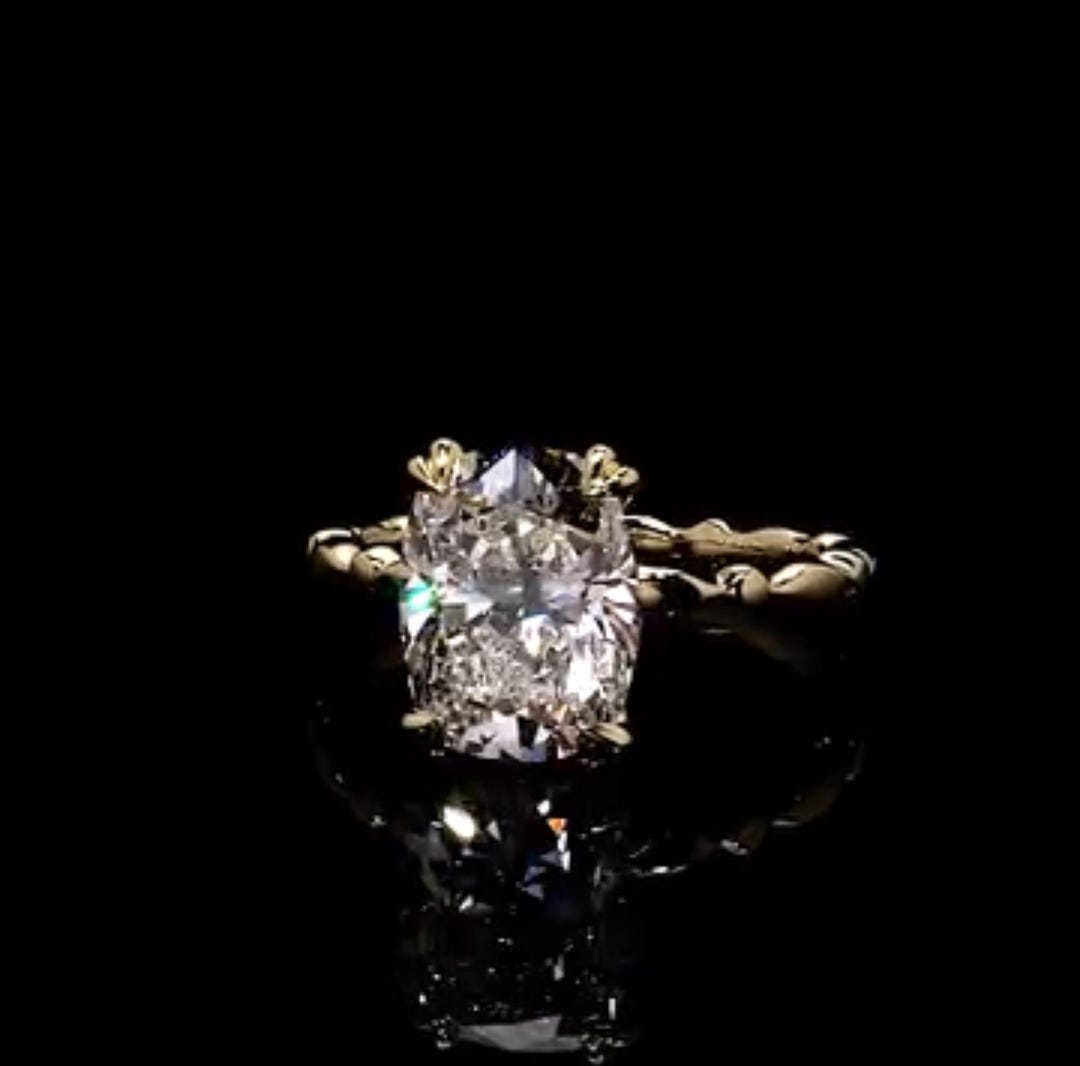 The Classic Oval 3.50ct Lab Diamond Ring in Solid Gold... - Etsy