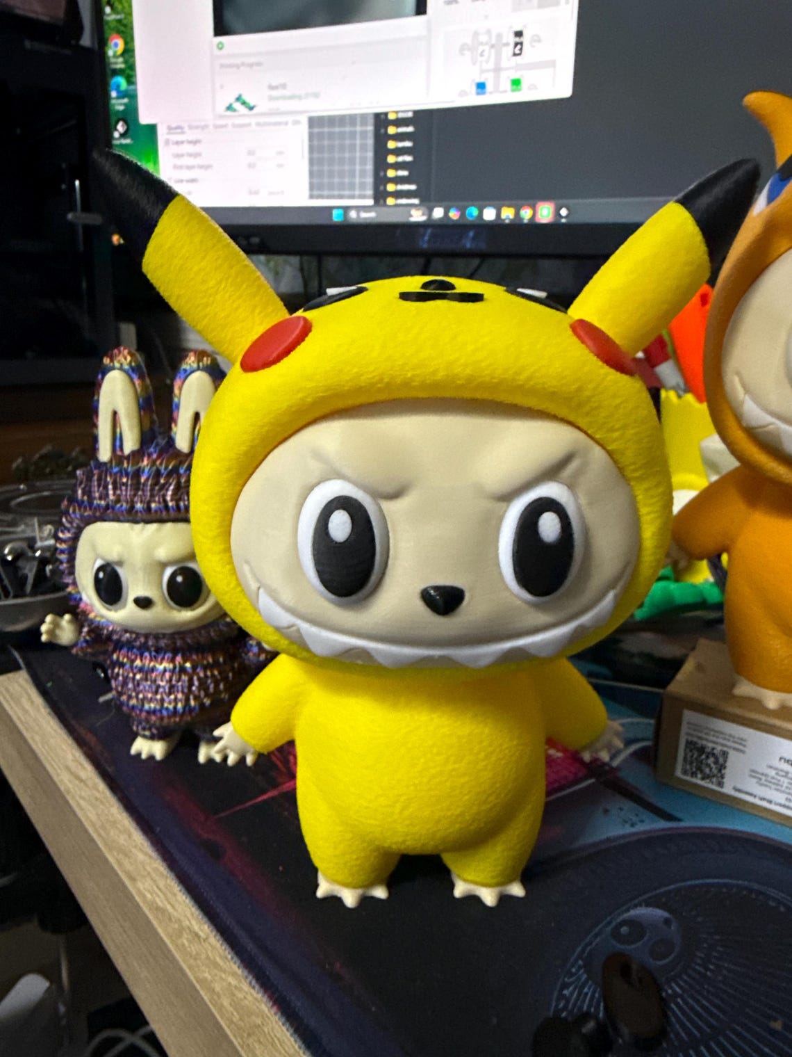 3D Printed Pikachu Labubu - Etsy