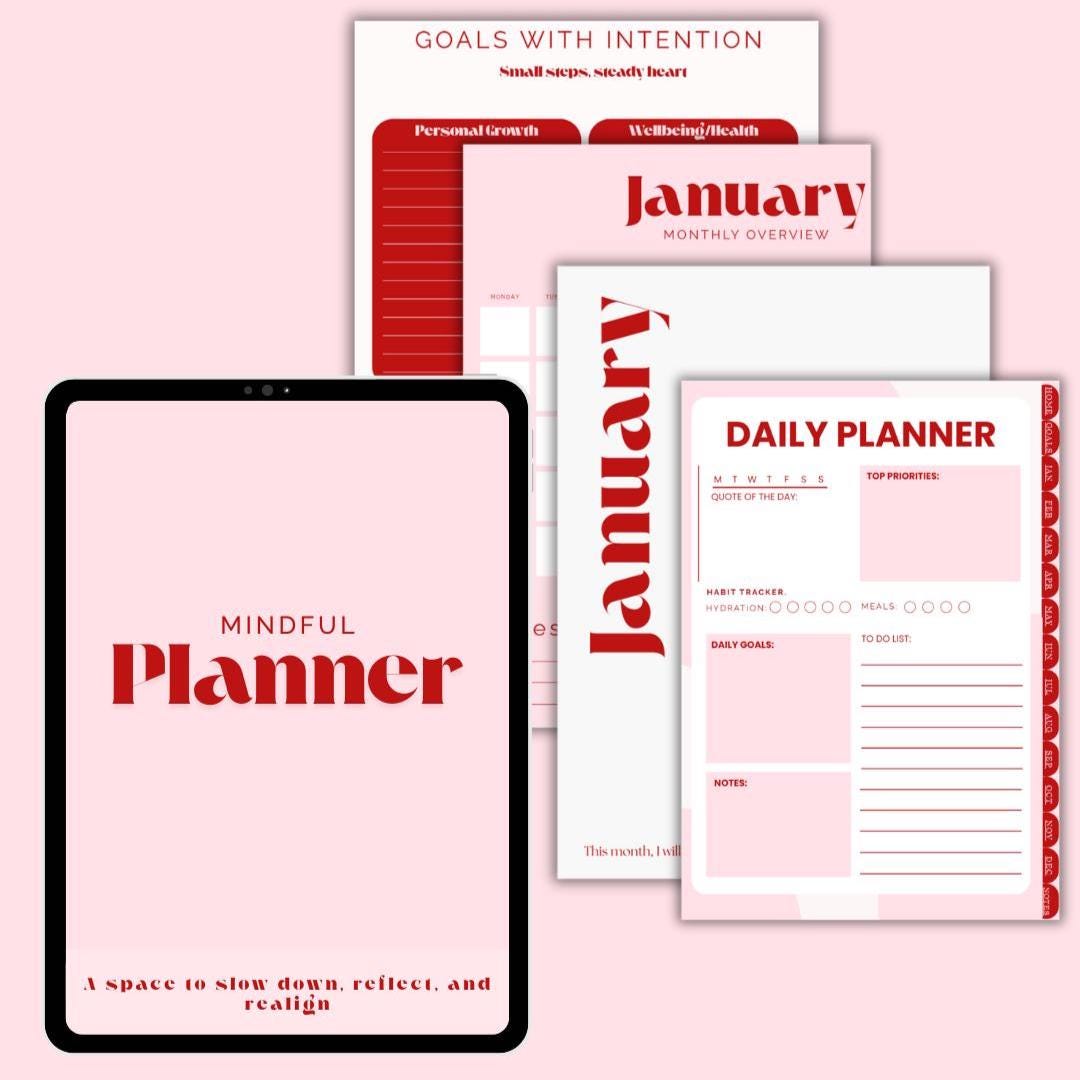 The Mindful Planner- Undated Digital Journal - Etsy UK