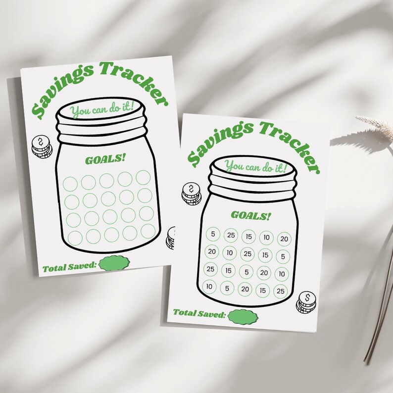 Savings Tracker Bundle | Printable Money Saving Challenge | 2 Versions ...