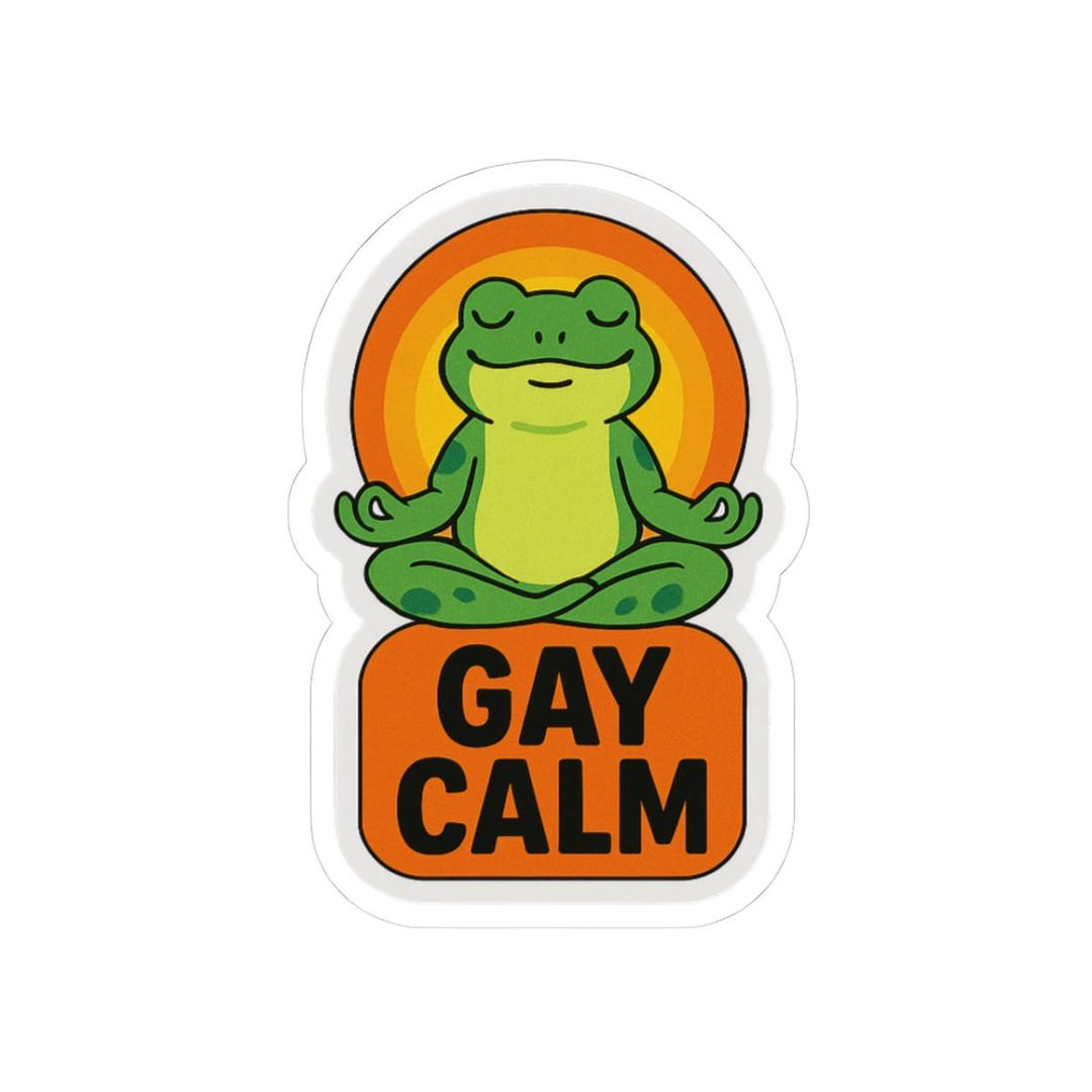 Gay Calm Frog Sticker, LGBTQ Pride, Queer Cottagecore Decal - Etsy