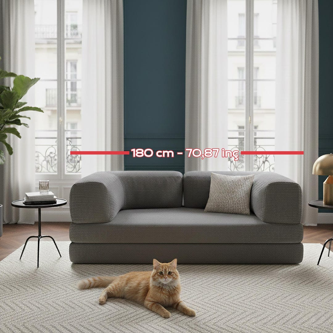 Cozy Modular Sofa, Terracotta Boho Corduroy Lounge, Poufudic İnspried ...