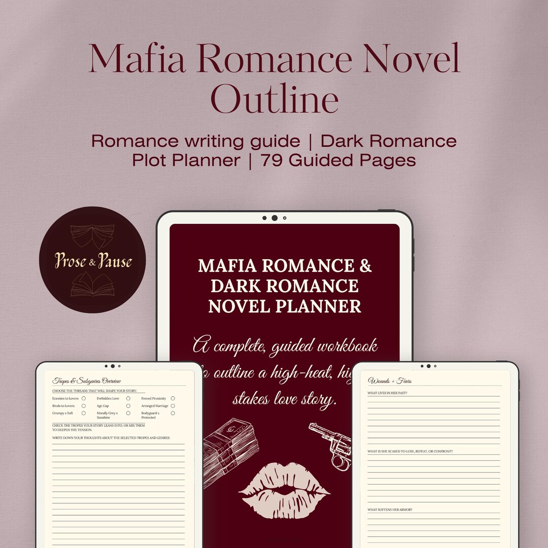 Mafia Romance Novel Planner (70 Pages) | Dark Romance Outline & Writing ...