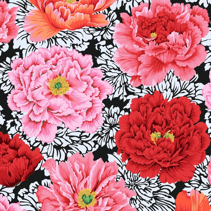 Peony Fabric - Etsy