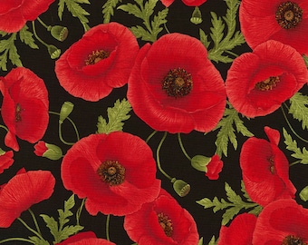 Poppy fabric | Etsy