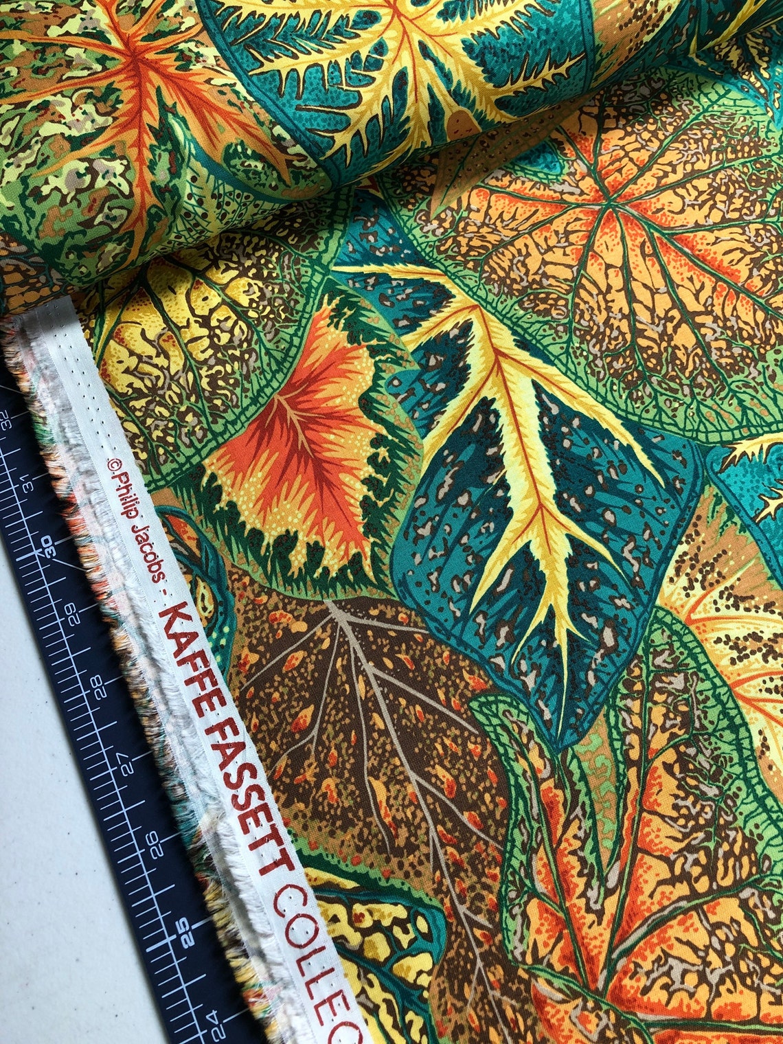 Caladiums Gold PWPJ108 Kaffe Fassett Philip Jacobs Quilt - Etsy