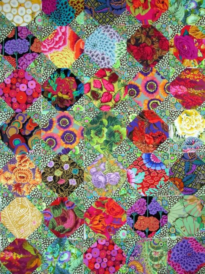 Kaffe Fassett Paperweight Fabric: Sludge Floral Cotton, Half Yard - Etsy