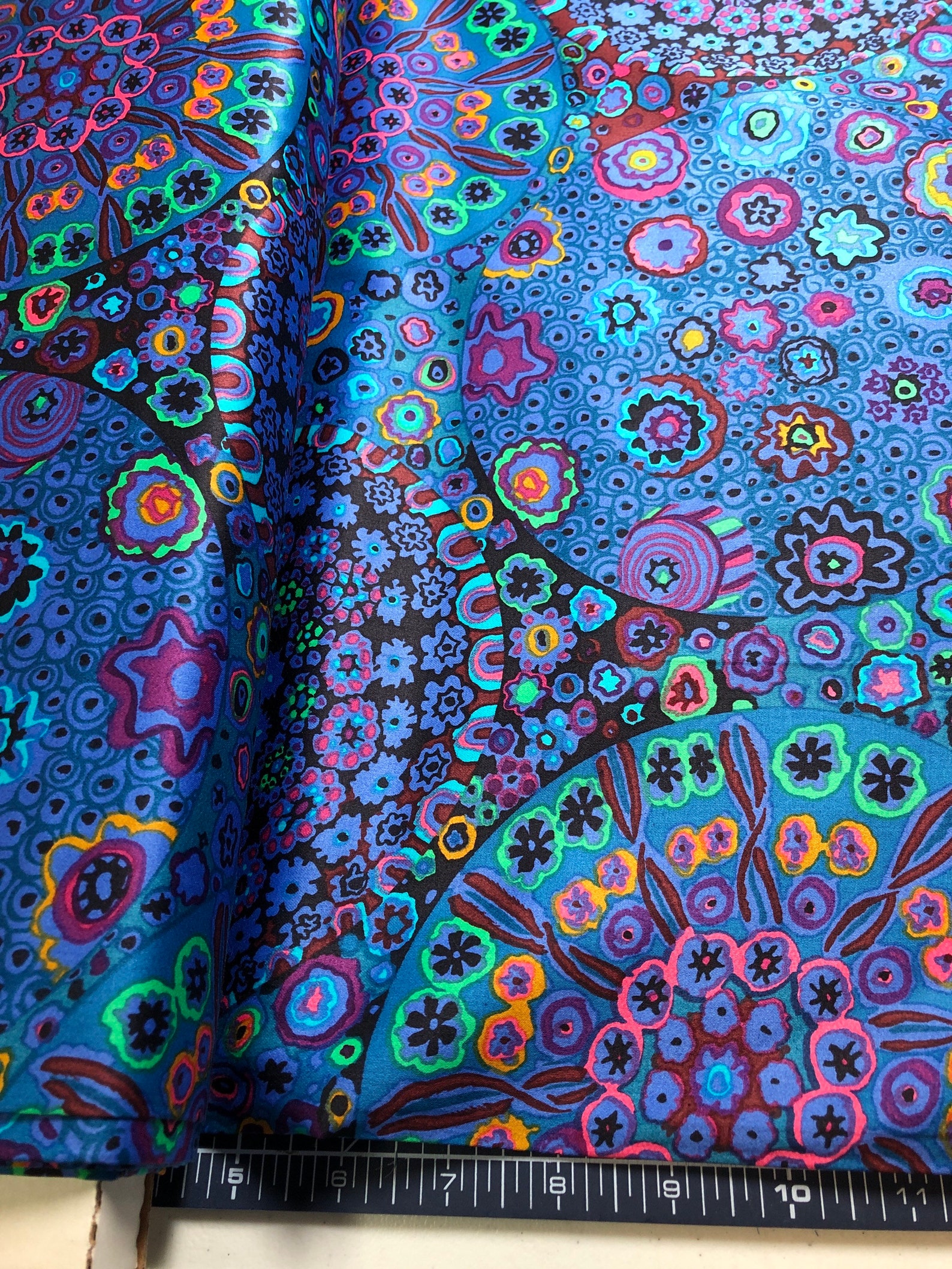 Kaffe Fassett Millefiore Wide Back Blue QBGP006 Quilt Back | Etsy