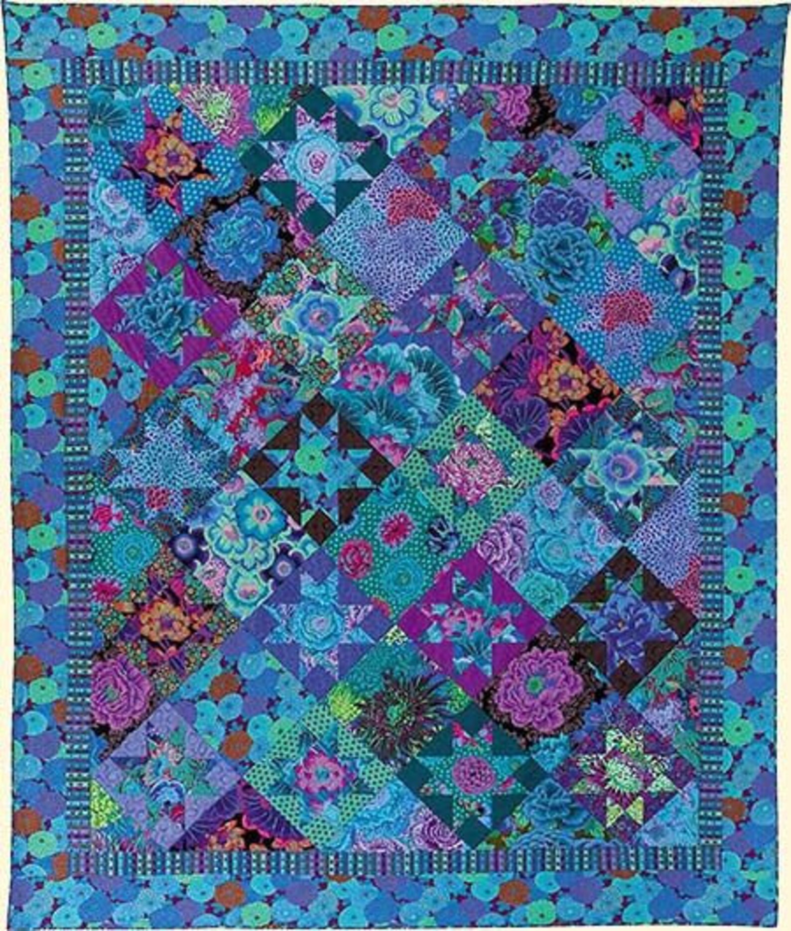 JUMBLE Purple PWBM053 Kaffe Fassett Fabric Brandon Mably | Etsy