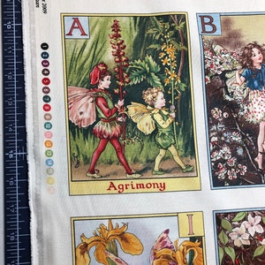 Fairy Panel Fabric, FLOWER FAIRIES, Alphabet Panel, Fairy Panel for ...