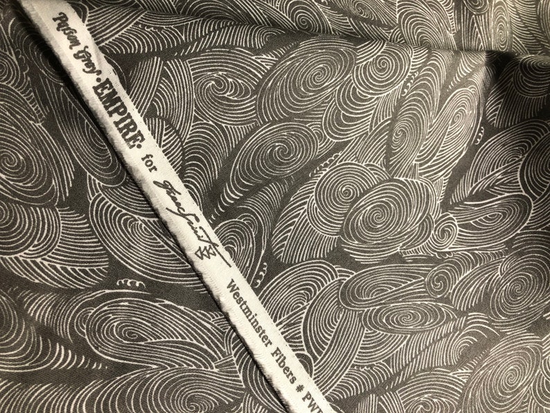 Parson Gray Cotton Fabric, Typhoon Waves Grey - Etsy
