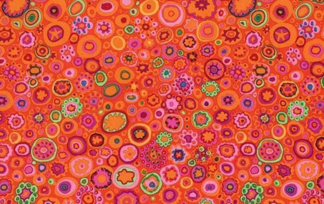 Kaffe Fassett Paperweight Fabric: Vibrant Red Quilt Fabric by the Half ...
