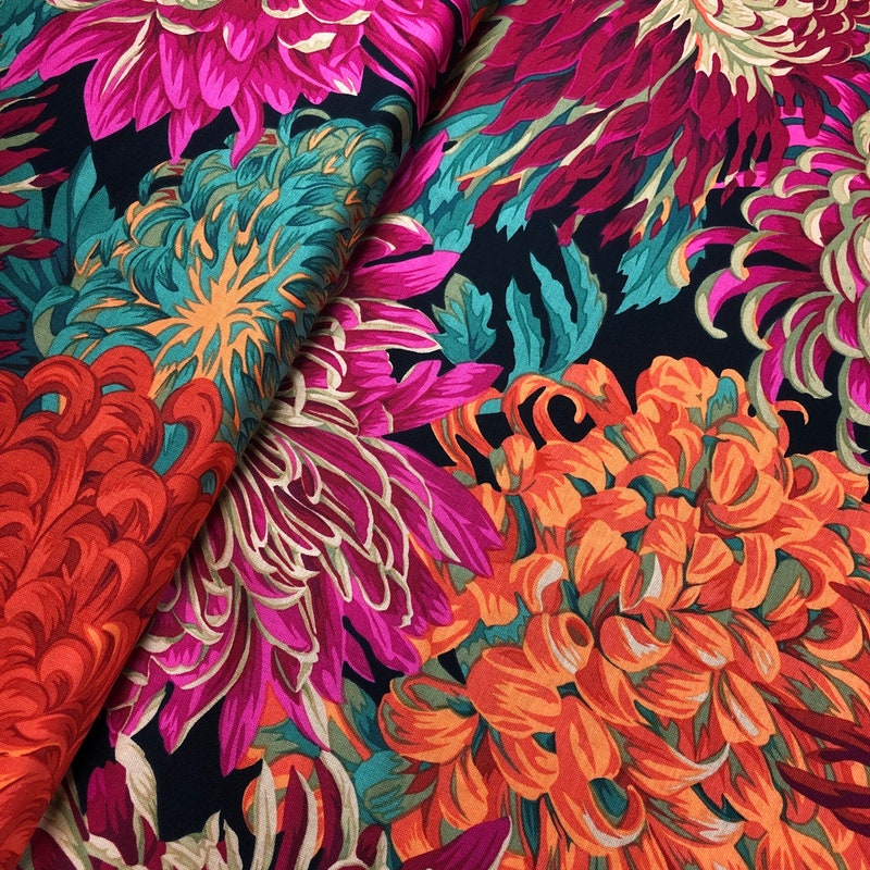 Large Floral Fabric - Etsy