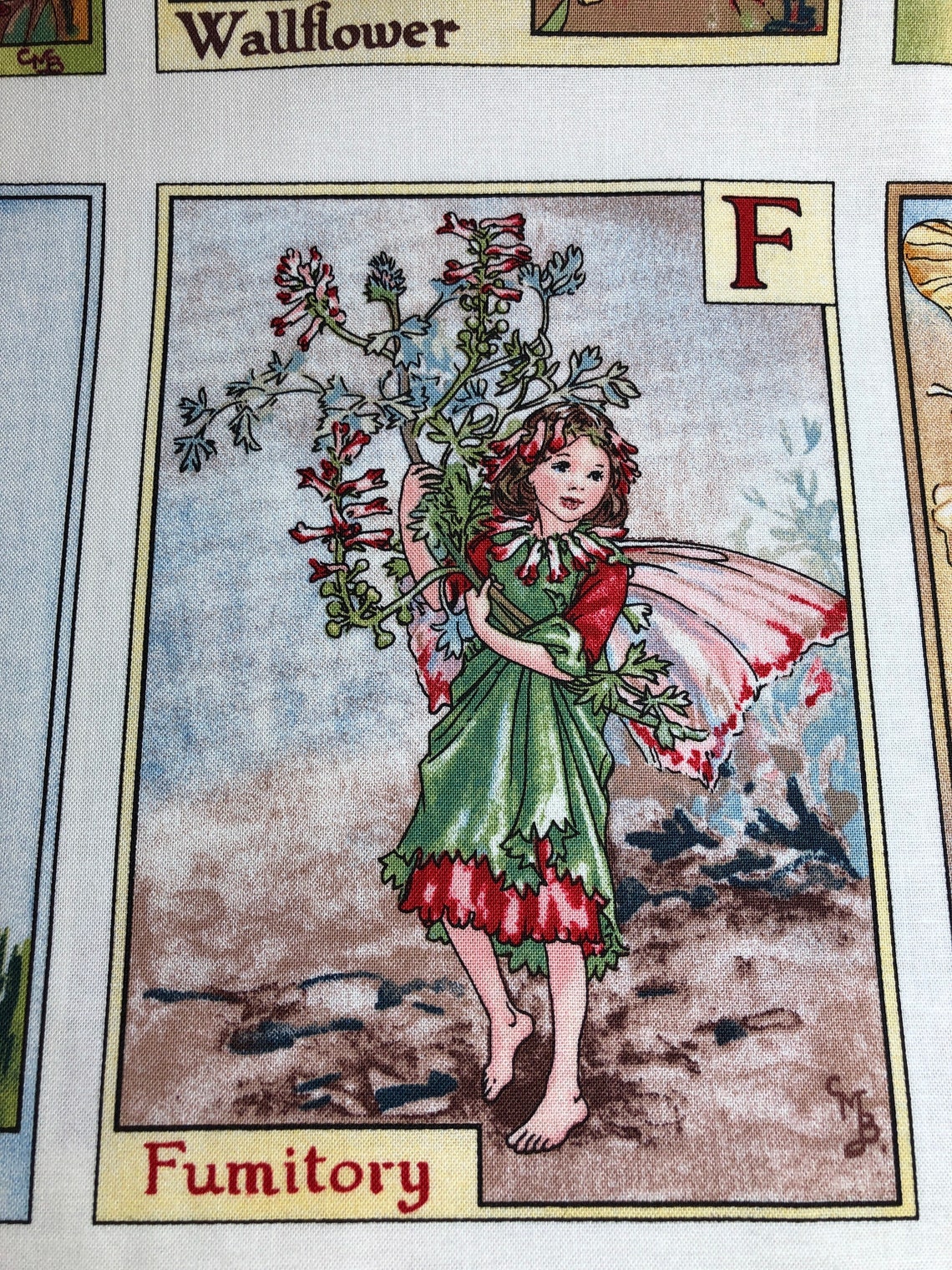 Fairy Panel Fabric FLOWER FAIRIES Alphabet Panel Fairy | Etsy