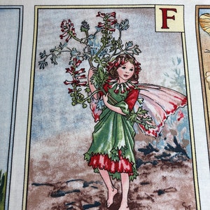 Fairy Panel Fabric, FLOWER FAIRIES, Alphabet Panel, Fairy Panel for ...
