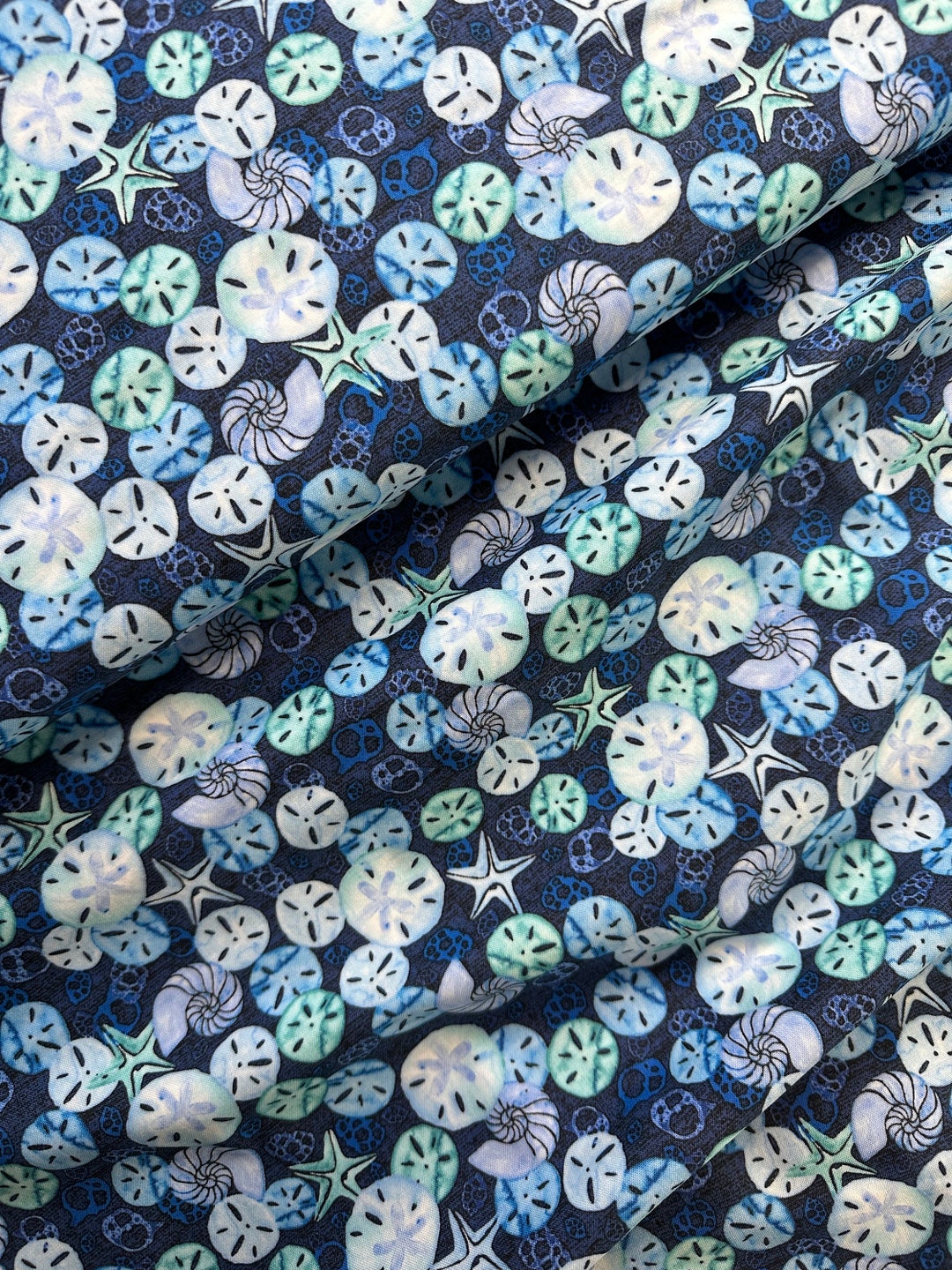 The Sea is Calling-sand Dollars and Shells, 6785-77, Studio E, Quilt ...