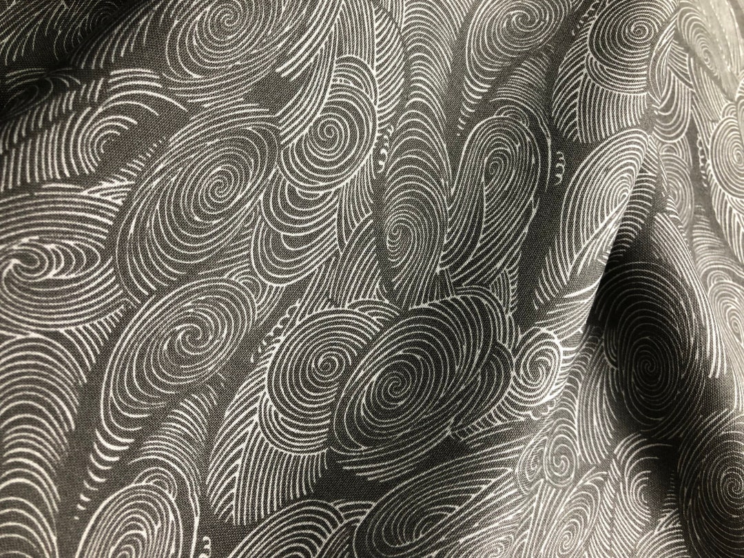 Parson Gray Cotton Fabric, Typhoon Waves Grey - Etsy