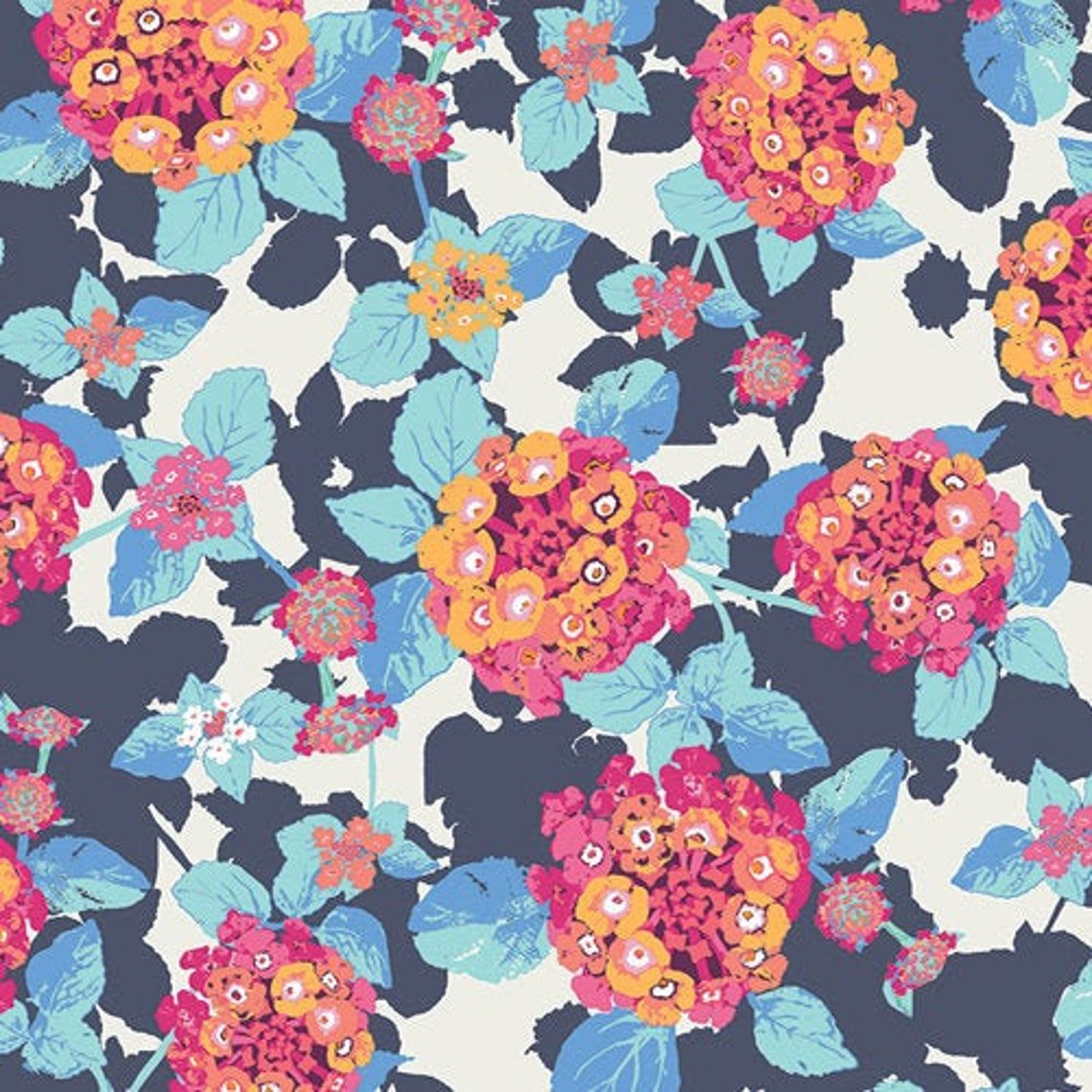 Lantana Cobalt MED-32600 MEDITERRANEO Art Gallery Fabrics - Etsy