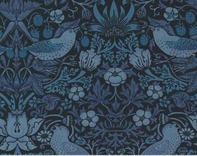 Tonal Strawberry Thief, 8367-14 Indigo, William Morris, Barbara ...