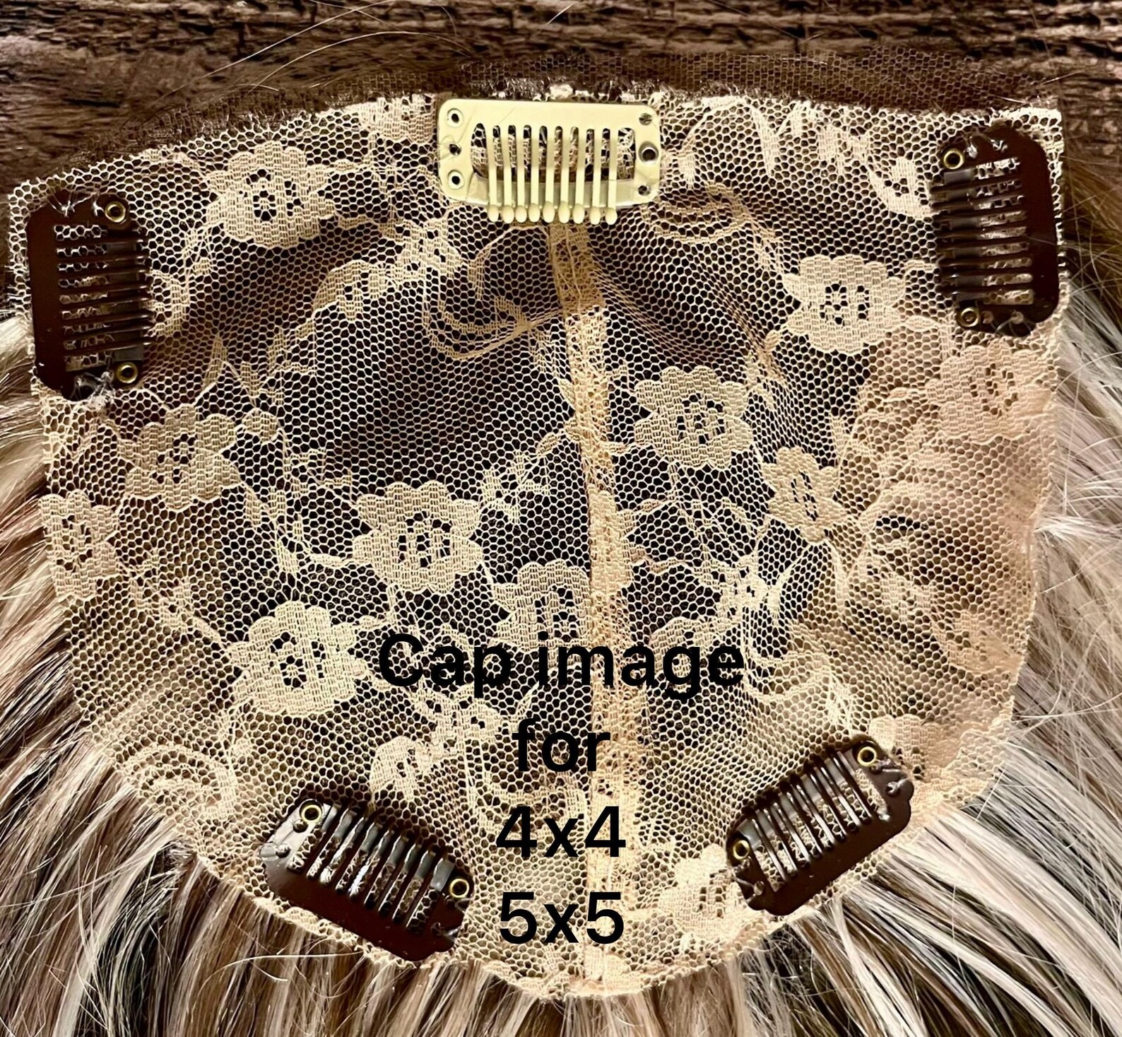 Custom Human Hair Topper: Blonde Blend, Rooted Color, Free-parting - Etsy