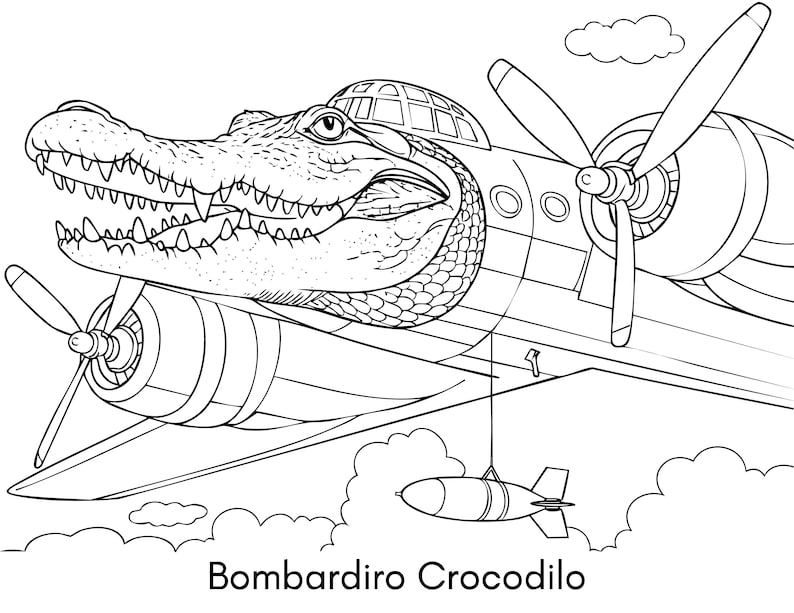 Italian Brainrot Coloring Book - Digital Version - Etsy