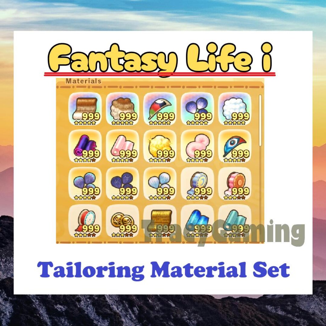 Fantasy Life Tailoring Material Tailor Set - Etsy