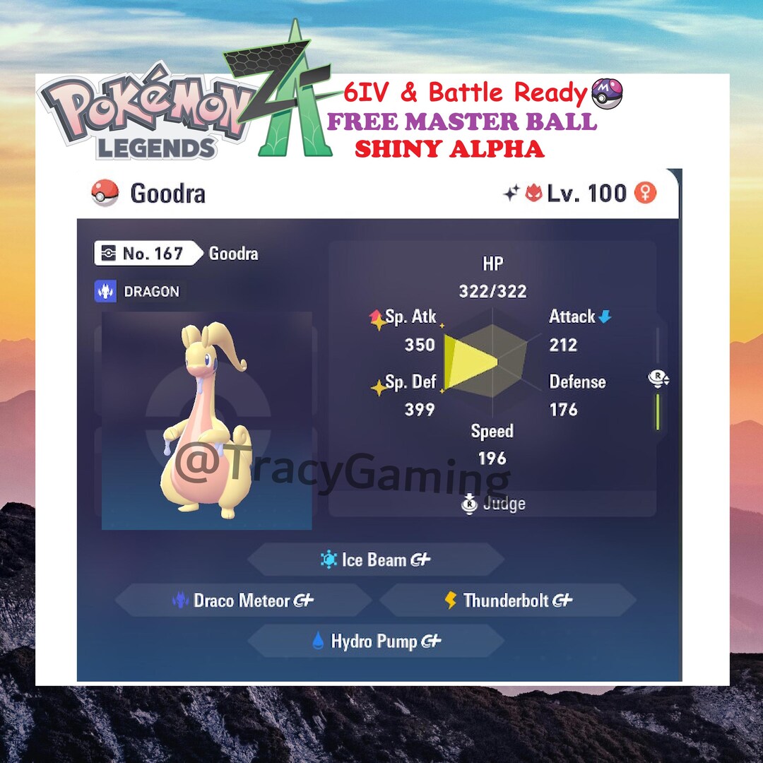 Alpha Shiny Goodra 6IV Battle Ready - Pokemon Legends ZA - Etsy