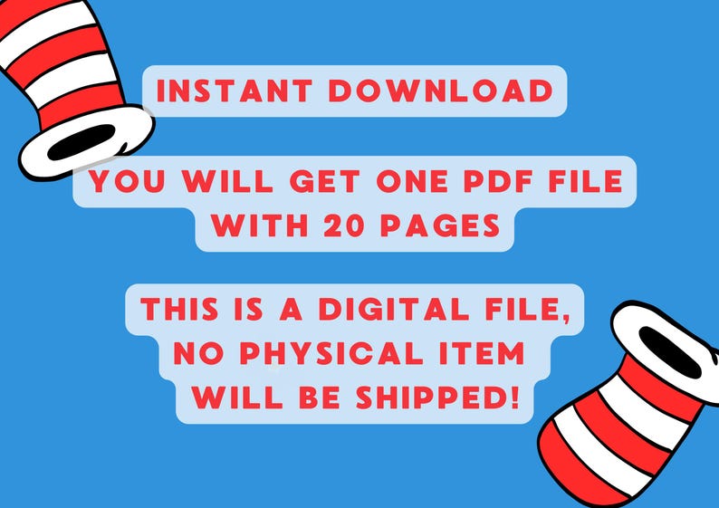 Dr. Seuss Activity Printable, Dr. Seuss Kindergarten, Dr. Seuss Fun ...