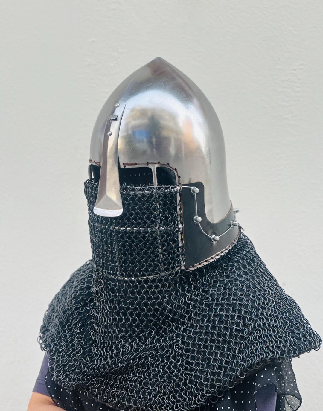 Medieval Nasal Bascinet Helmet 14th Centaury Helmet With Klappvisor and ...