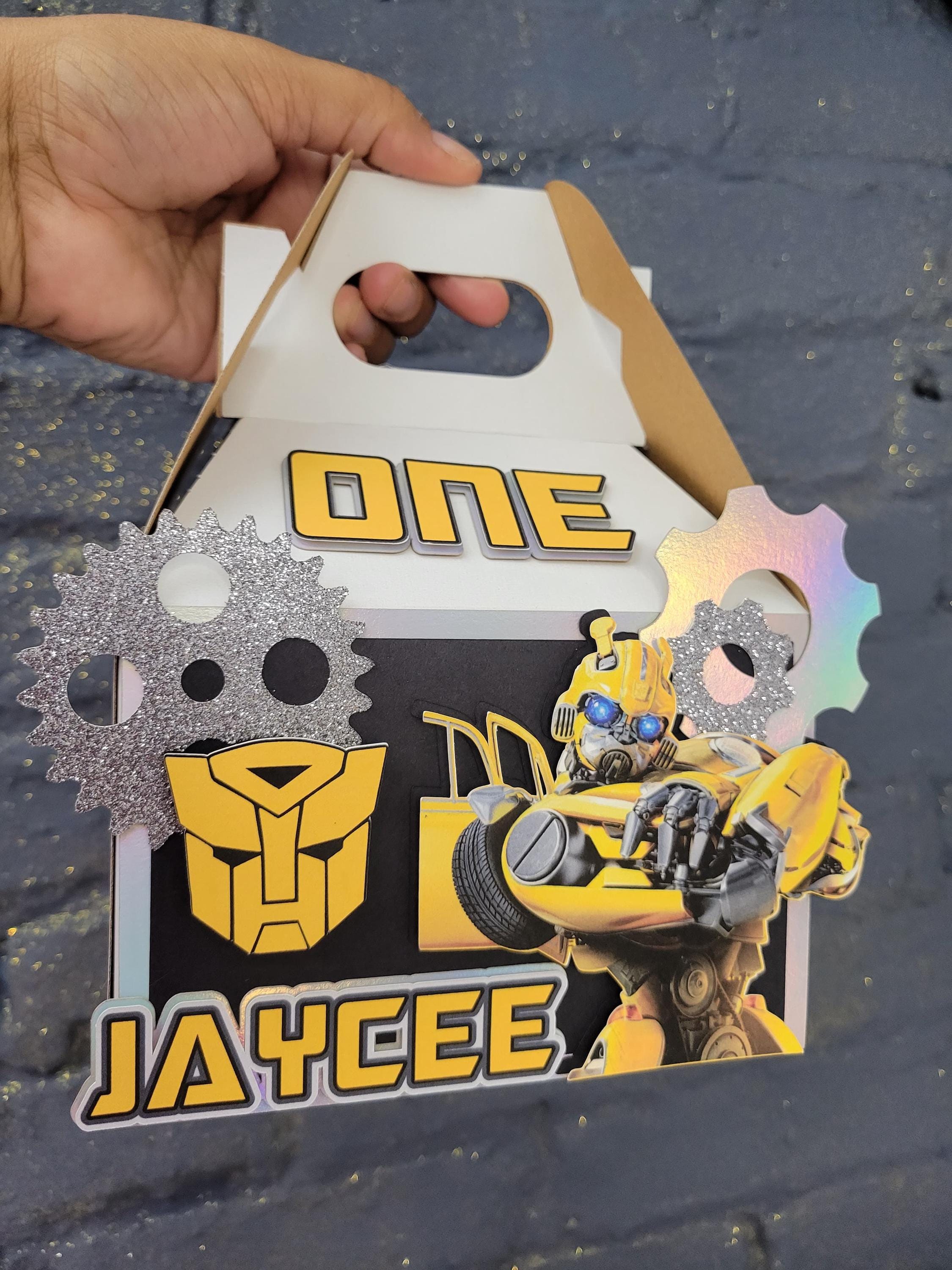 Personalized Robot Party Favor Box: Gable Box, Boy Birthday - Etsy