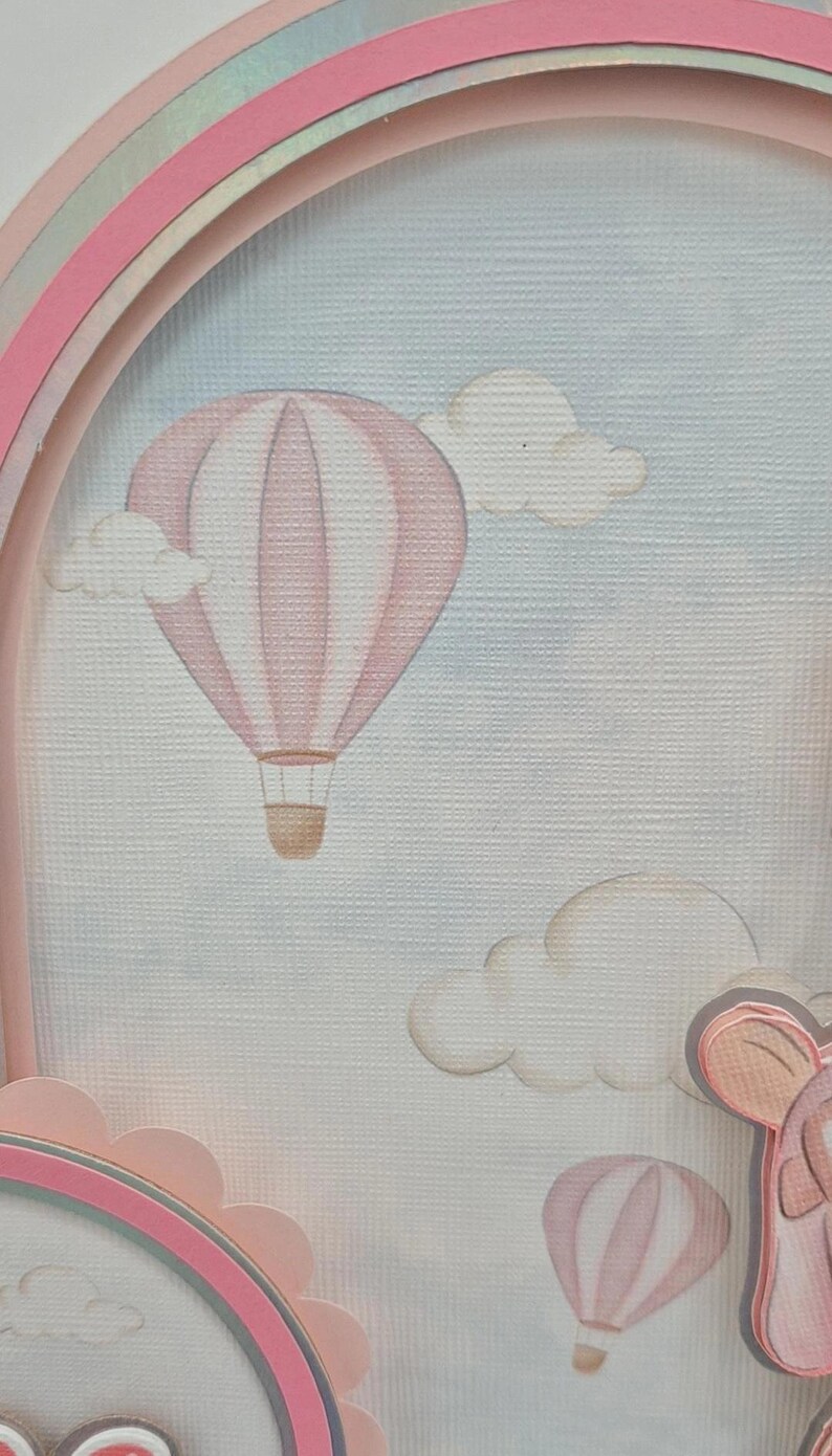 Bear Parachute Cake Topper for Girl, Girl Pink Sky Party, Adventure ...